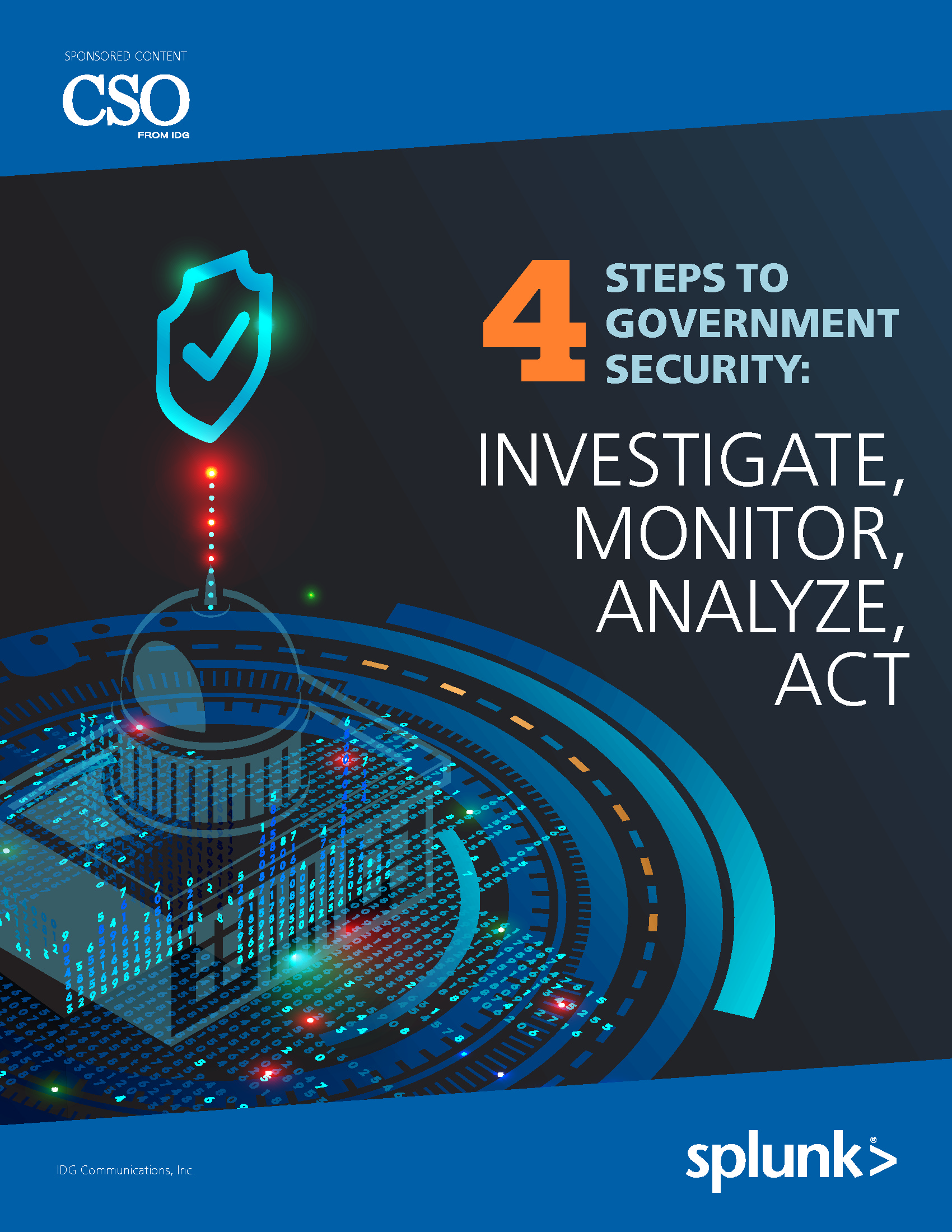 4 Steps to Government Security: Investigate, Monitor, Analyze, Act.