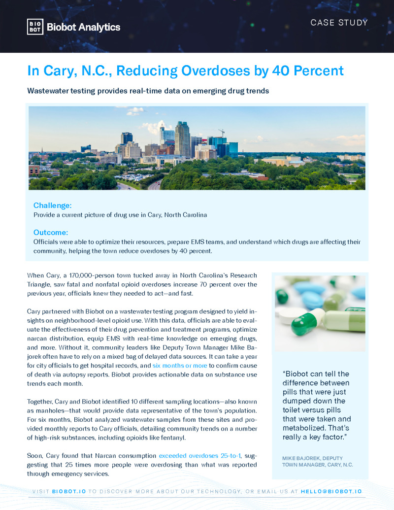 How Wastewater Data Can Reduce Overdose Deaths
