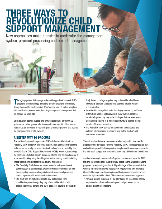 Three Ways to Revolutionize Child Support Management
