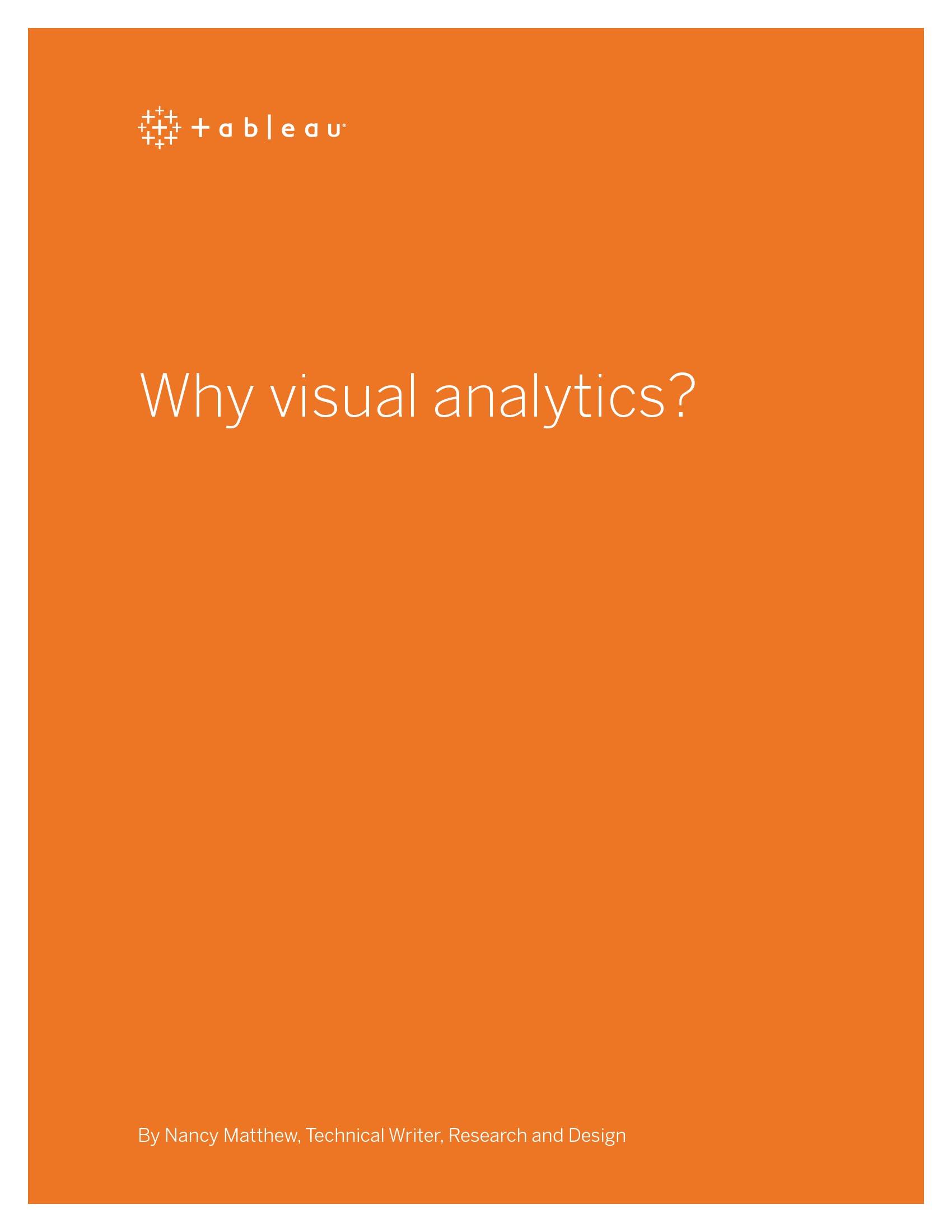 Why Visual Analytics 