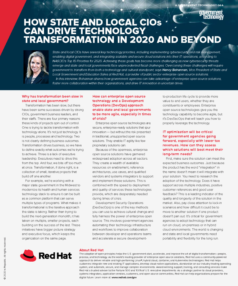How State and Local CIOs Can Drive Technology Transformation in 2020 ...