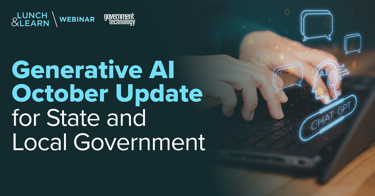 Generative AI October Update for State and Local Government
