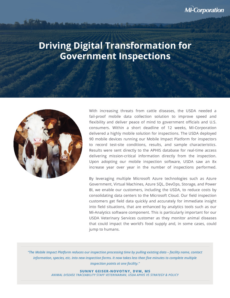 Driving Digital Transformation in Government Inspections