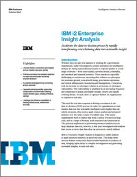 Solution Brief: IBM i2 Enterprise Insight Analysis