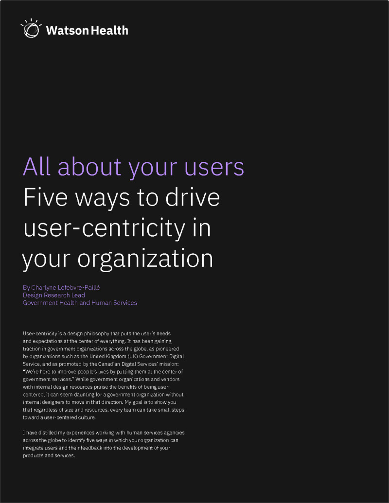 Five Ways to Put Users First in Government